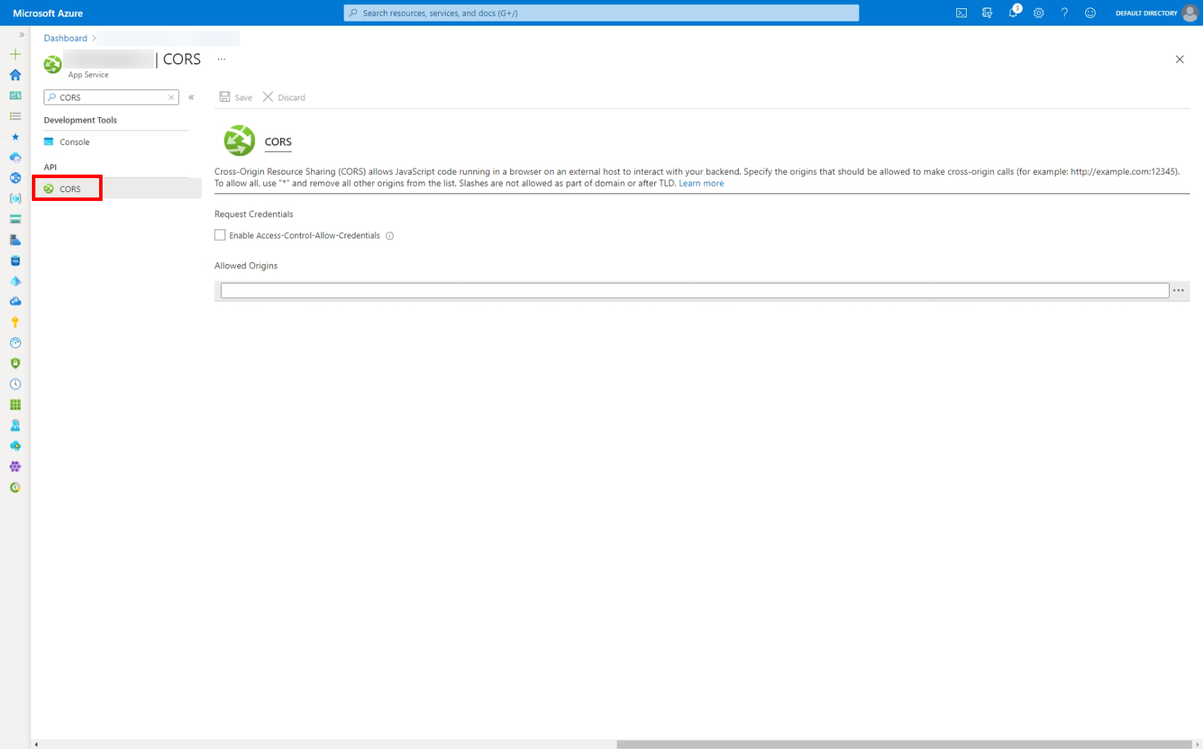 How To Disable Azure App Service Cors Entirely Microsoft Qanda