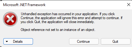 .Net Framework Error - Microsoft Q&A