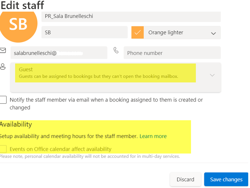 Microsoft booking: staff a resource mailbox (room type) with events on ...