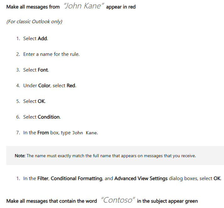 How to color-coded emails in Outlook - Microsoft Q&A