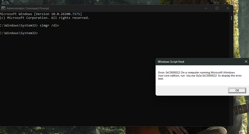 How can i active windows when it doesn't let me active windows. With ...