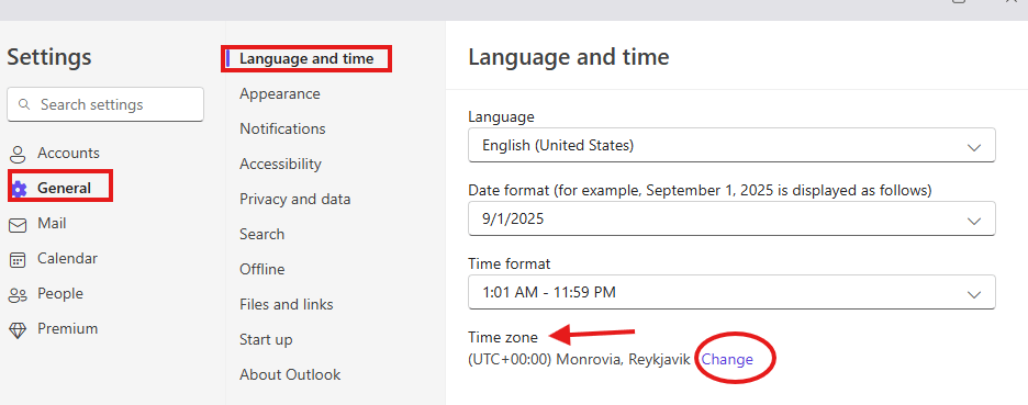 How do you select the time zone when proposing a new time in NEW ...