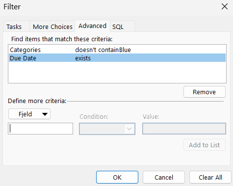 How to customize the task list display in Outlook (classic, desktop ...
