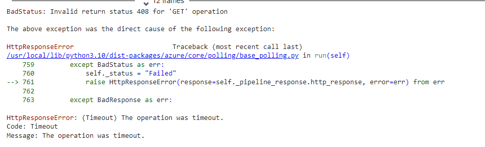 Getting 408 : The operation was timeout error while using document ... Getting 408 : The operation was timeout error while using document ...
