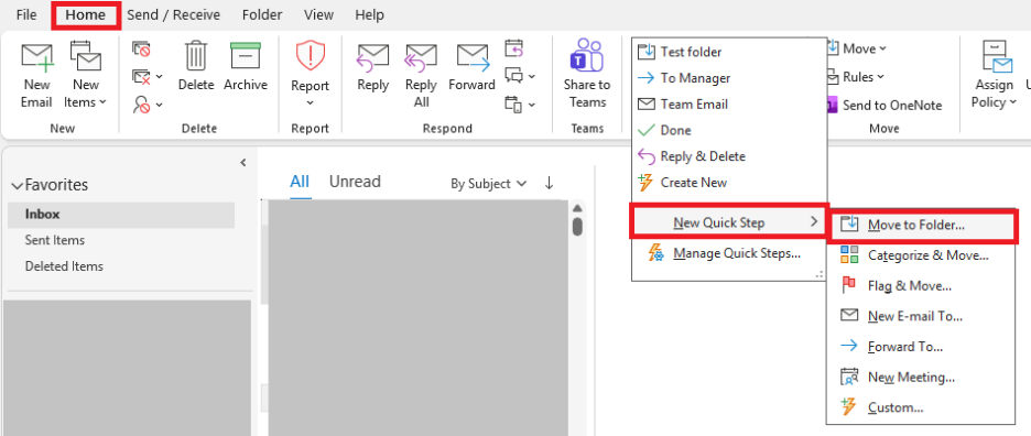 Outlook Badge Icon on Taskbar After Moving New Email to Folder ...