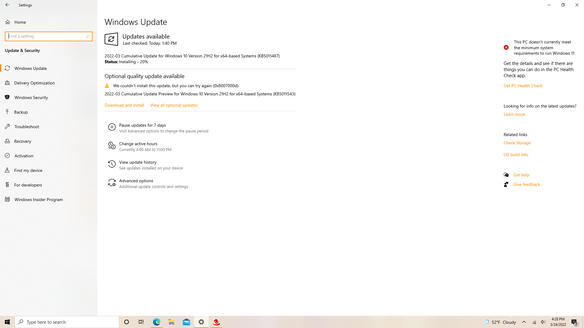 Windows update failed to install - Microsoft Q&A