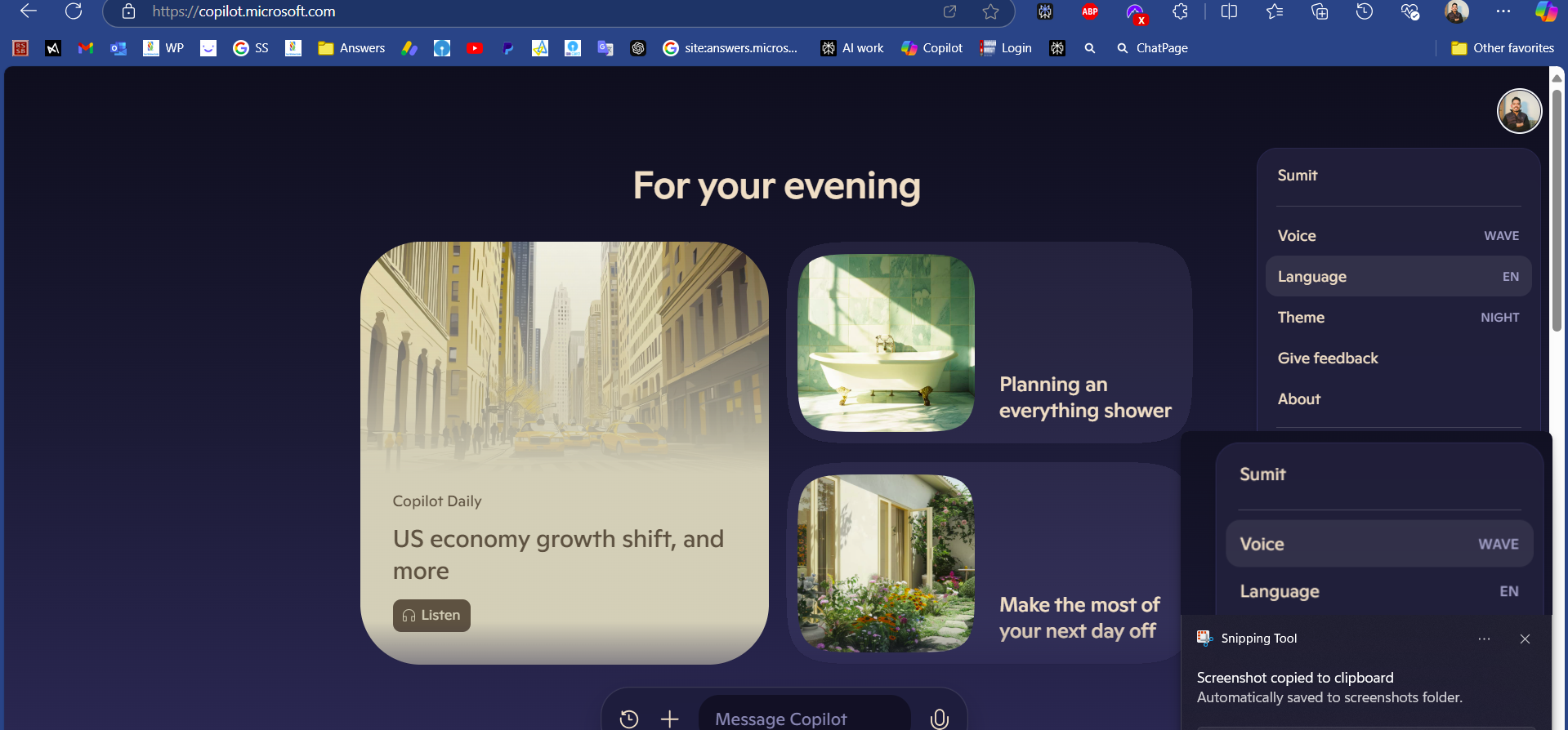 Cannot find Voice Search menu in Edge to change voice of Bing CoPilot ...