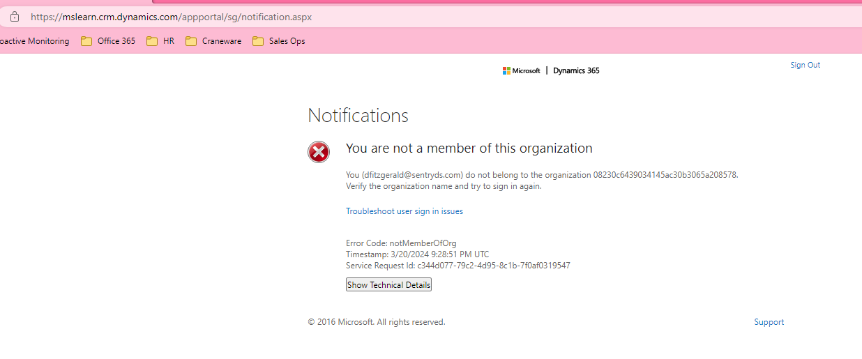Can't access the sandbox - Microsoft Q&A