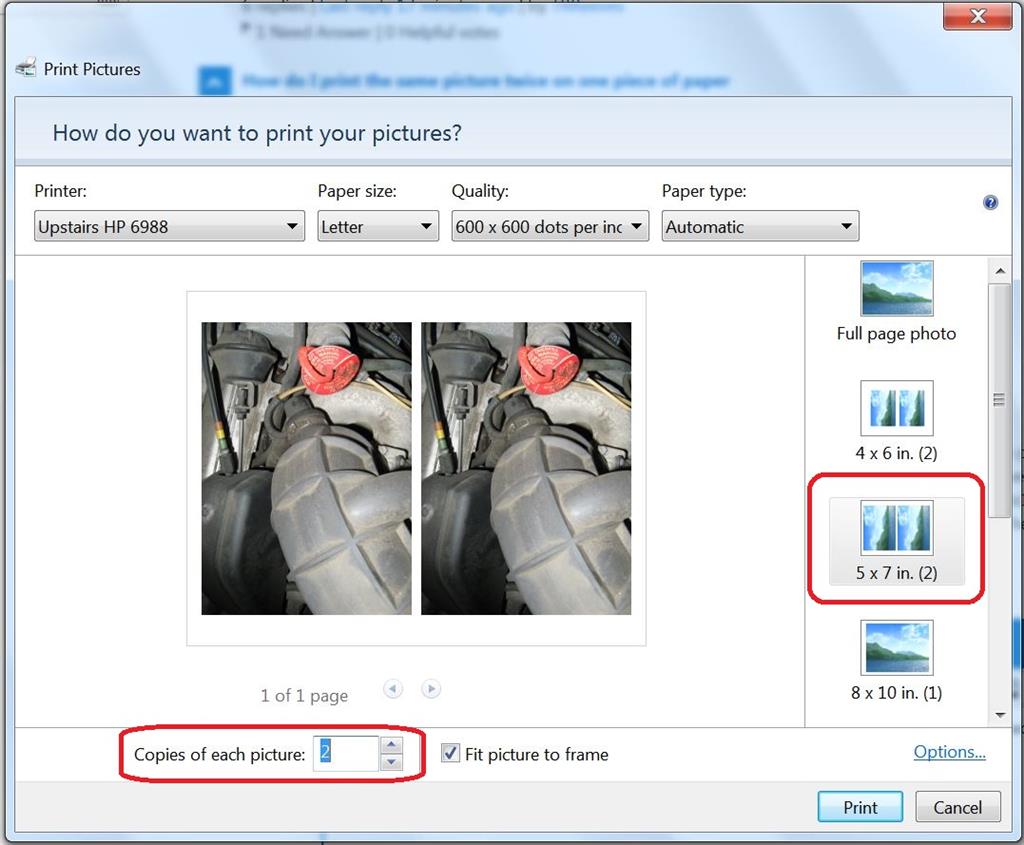 How do I print the same picture twice on one piece of paper - Microsoft Q&A