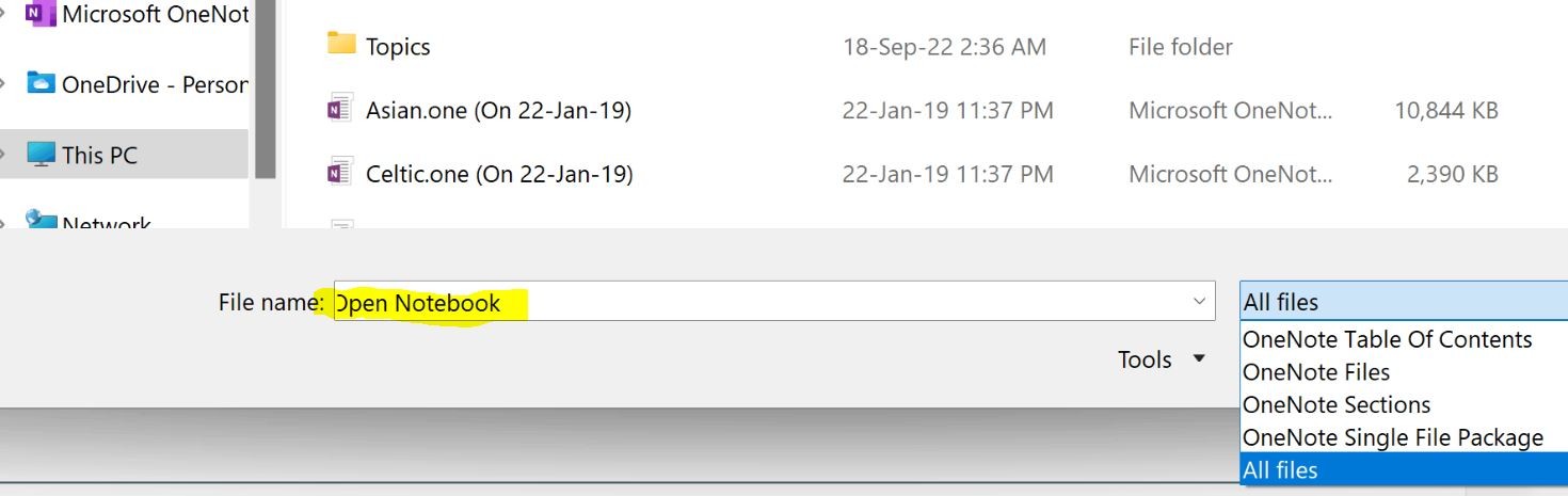 OneNote does not show the folders on my physical drive - Microsoft Q&A