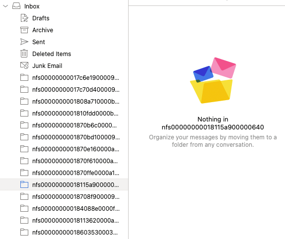 Weird folders created by outlook - Microsoft Q&A