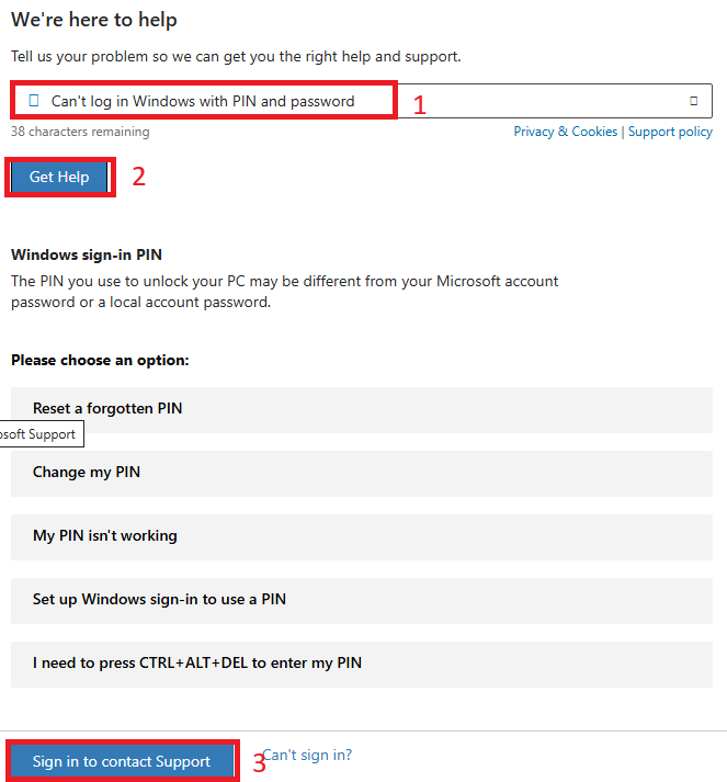 my pin stopped working after update - Microsoft Q&A