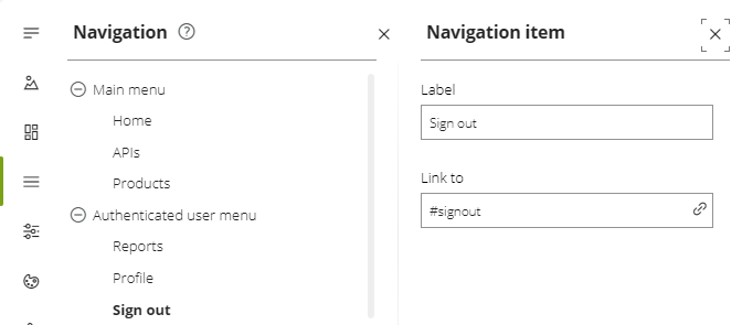 Azure APIM developer portal sing in and sign out button visibility ...
