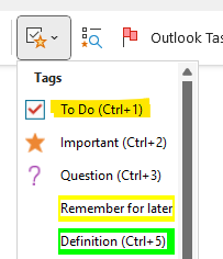 Add or Remove shortcut key to OneNote Tag - Microsoft Q&A
