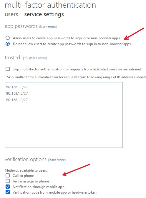 How to edit from PowerShell admin.microsoft.com > Users > Active Users > Multi-factor ...