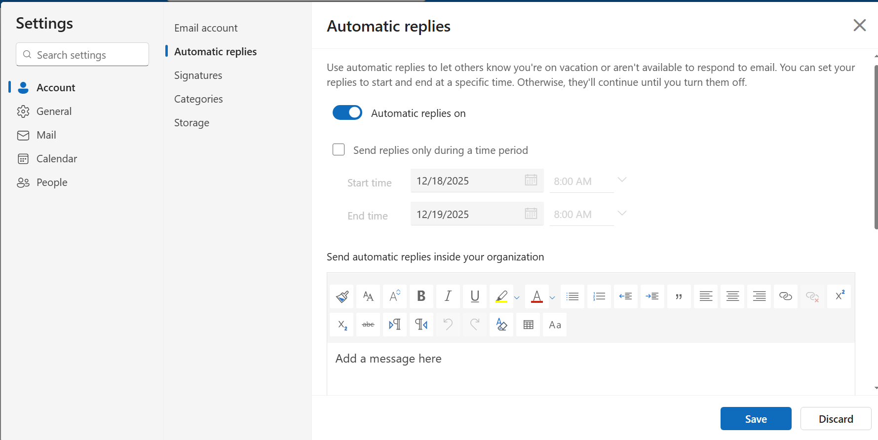How to edit auto rely message in a shared inbox - Microsoft Q&A