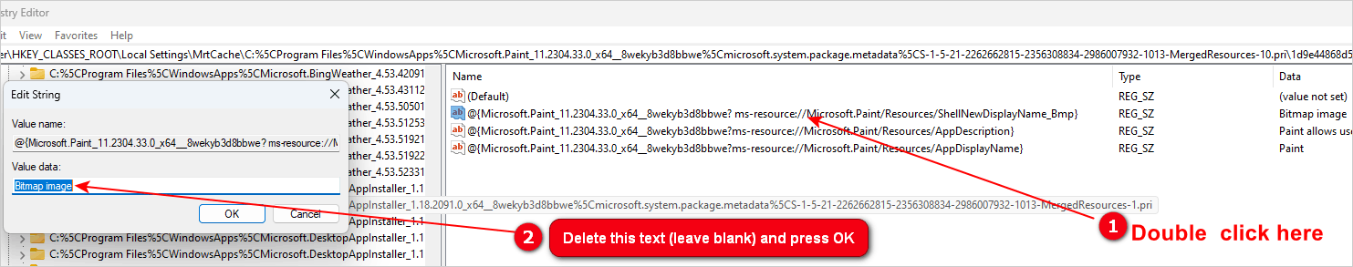 How to remove 'Bitmap image' from 'New' context menu in Windows 11? - Microsoft Q&A