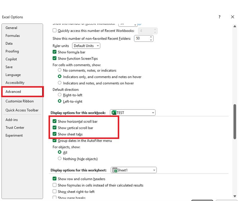 My excel sheet will not let me scroll up any lower than line 159 ...