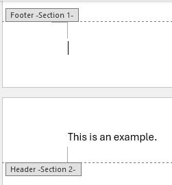 Header & Footer 'section' skipping! - Microsoft Q&A