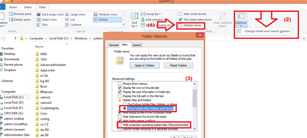 How do I find hidden files in Windows 8 - Microsoft Q&A