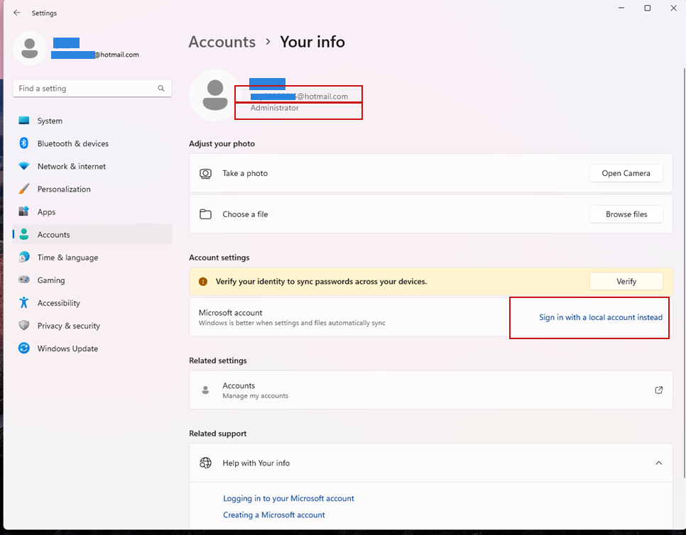 How to change the email account for Microsoft with another existing ...