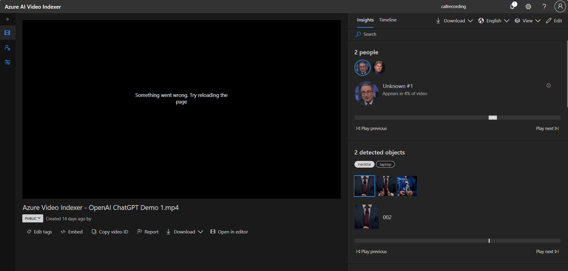 Why Mostly My Videos On Azure Ai Video Indexer Which Are Uploaded Are Giving Something Went 