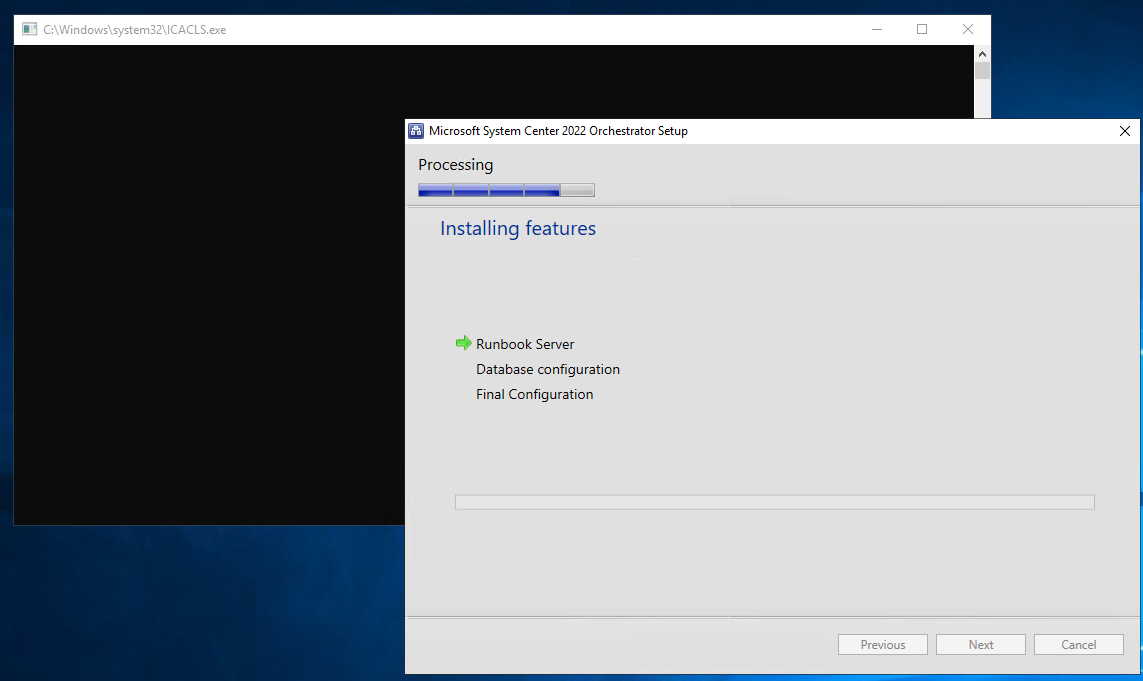 Stuck Installation Microsoft System Center Orchestrator 2022 ... Stuck Installation Microsoft System Center Orchestrator 2022 ...