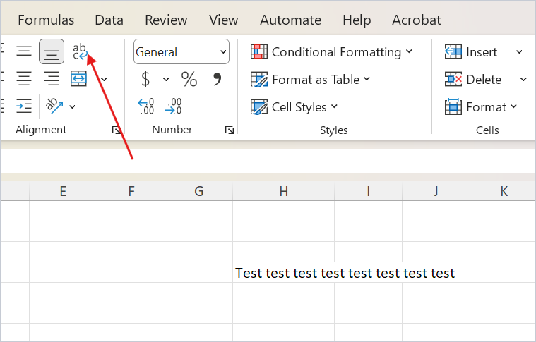 What Excel setting allows text to extend from one cell into an empty ...