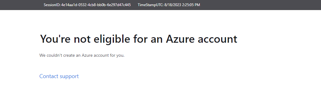 How to finishing signup on microsoft azure - Microsoft Q&A