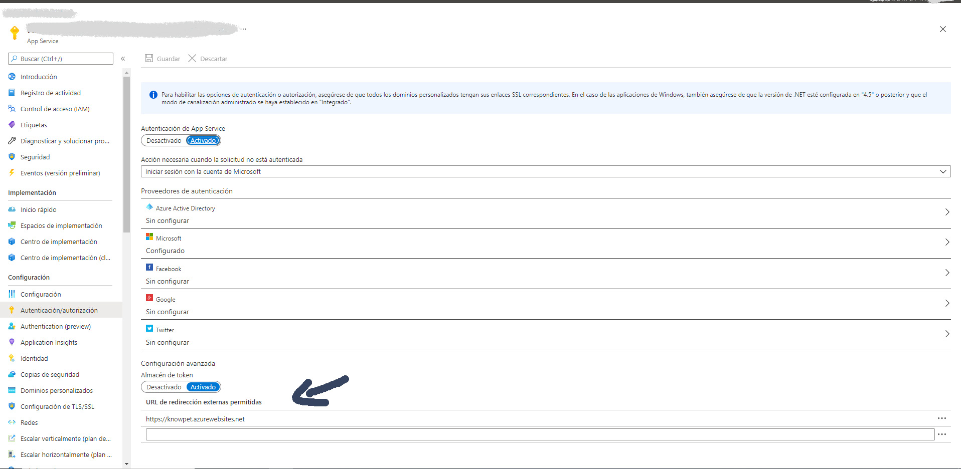 Have i a problem with Add your app to the Allowed External Redirect URLs, Msa Account ...
