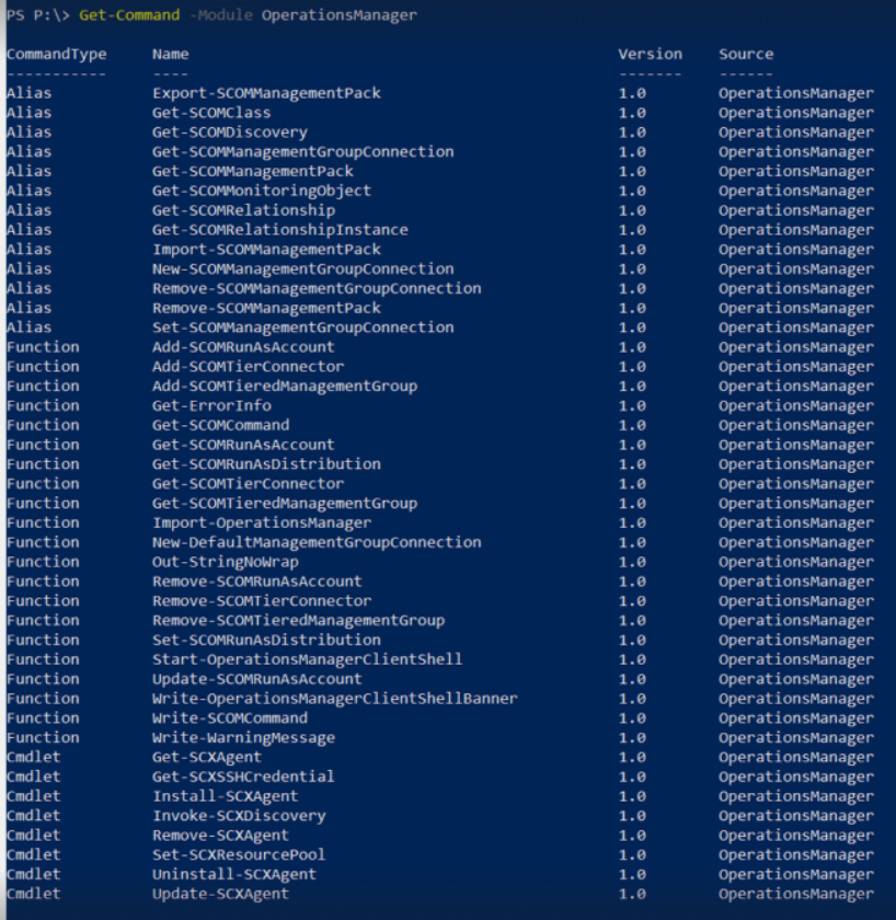 Get-SCOMMaintenanceMode cmdlet not availalbe in OperationsManager module - Microsoft Q&A