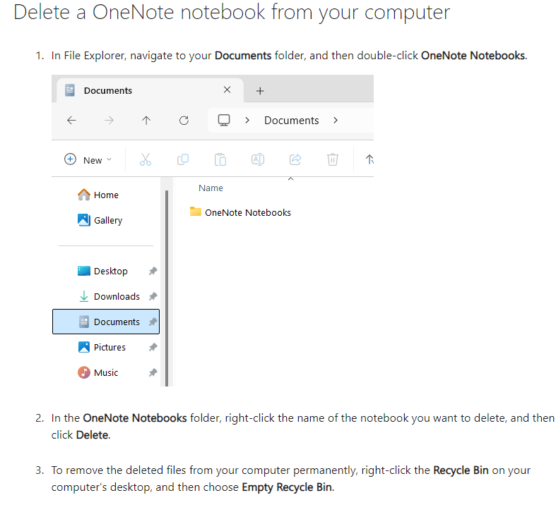Deleted Notebooks Still Displaying in OneNote - Microsoft Q&A