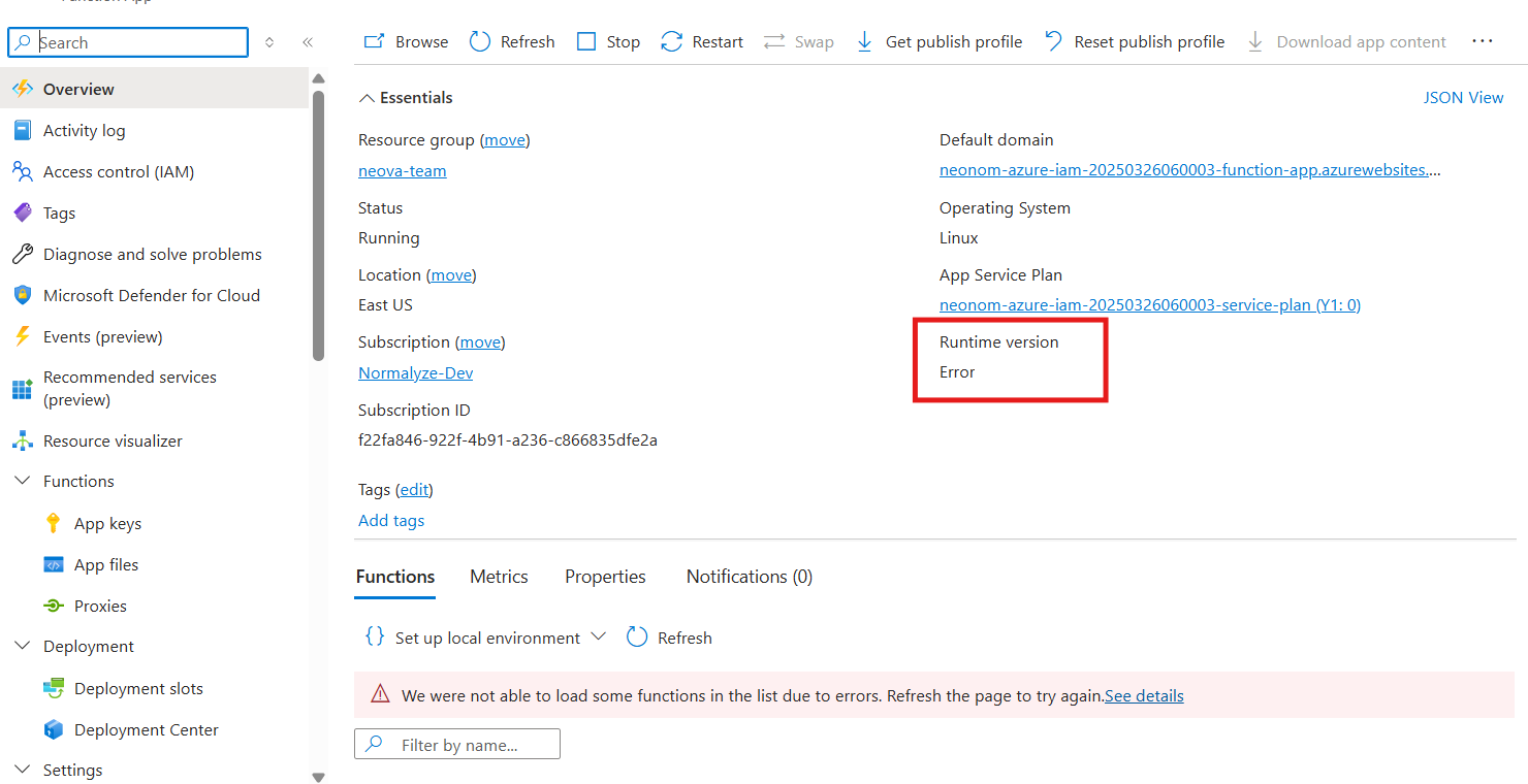 Unable to run the docker container in Azure Function App created via ... Unable to run the docker container in Azure Function App created via ...