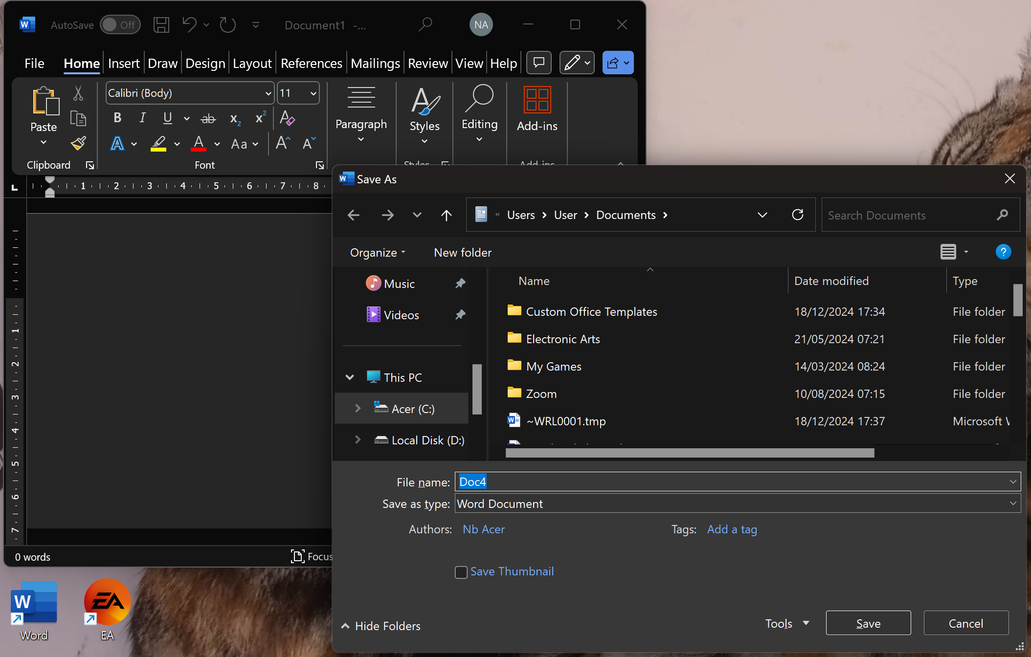 "save as" problem and more - Microsoft Q&A