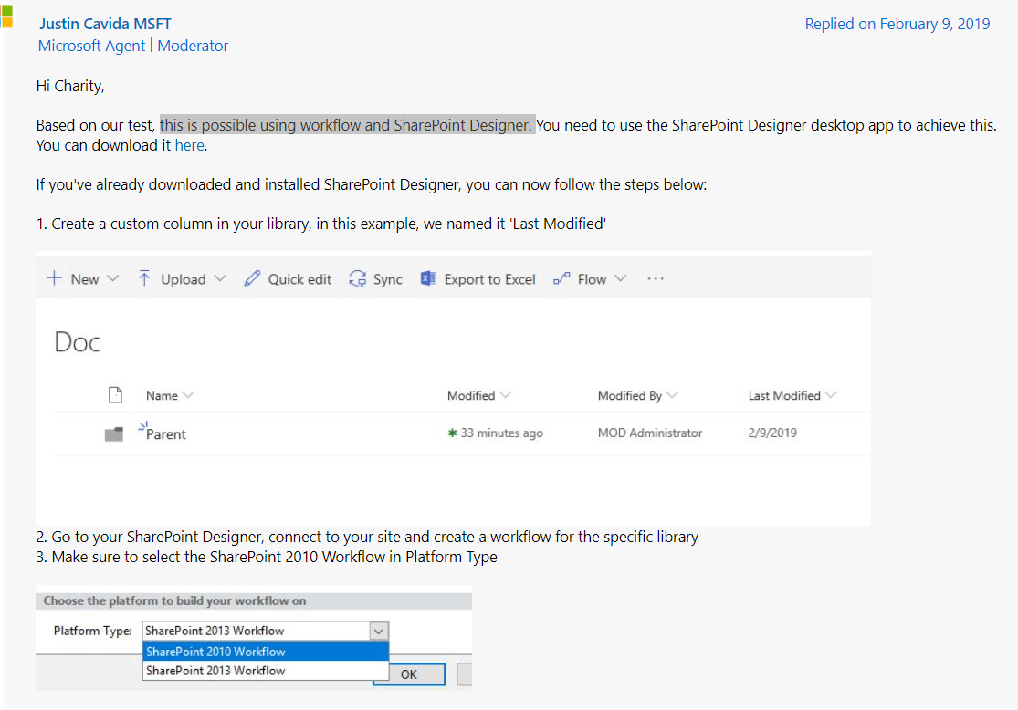 The last update/modified is no longer updating in sharepoint . i ...
