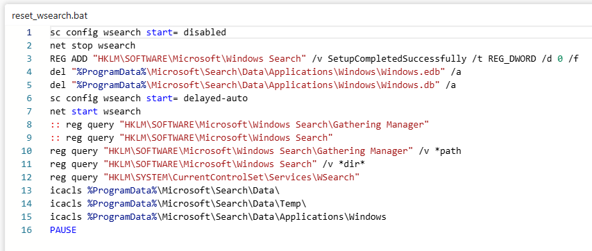 Windows explorer search does not find files that are obviously there ...