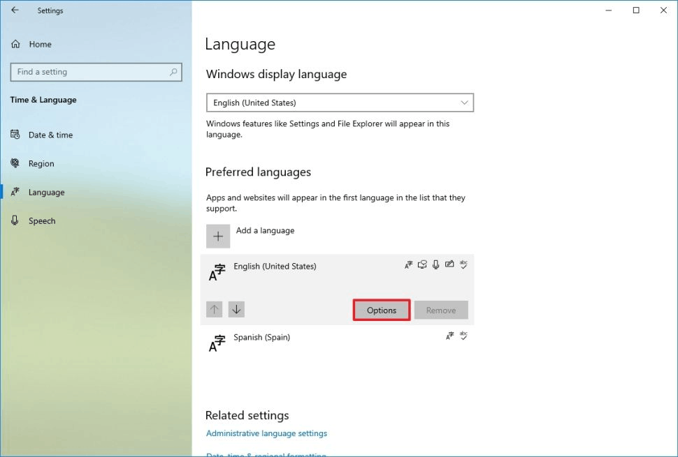 How do i setup my international keyboard layout on windows 10 pro 22h2 ...