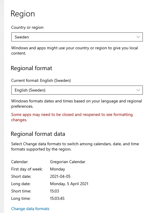 Taskhostw changes my regional settings - Microsoft Q&A