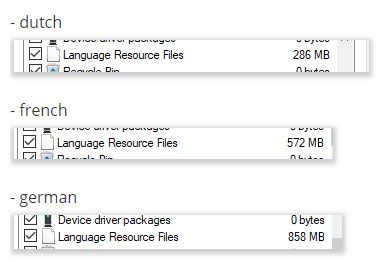 Cannot delete Language Resource Files via Disk clean-up from fresh ...