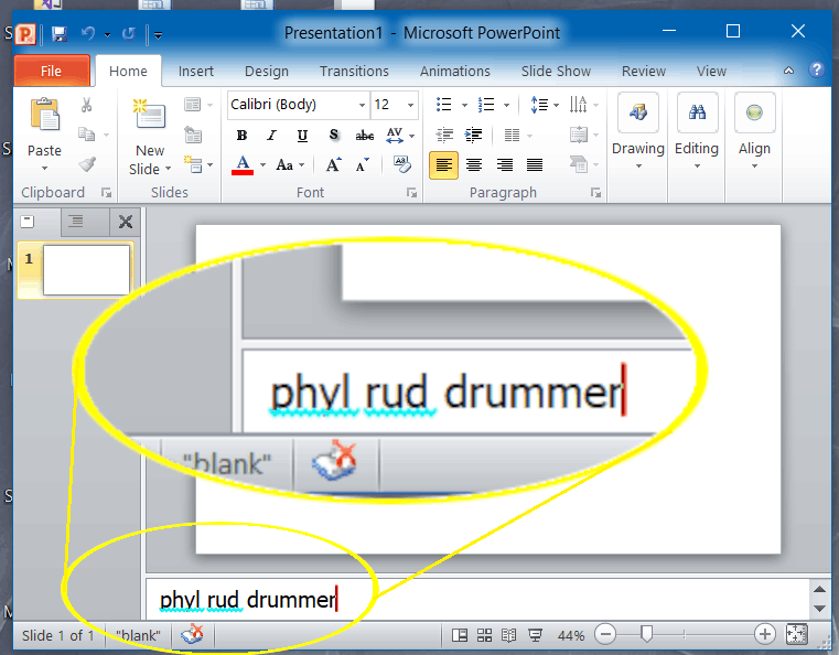 red cursor in Notes section of PowerPoint 2010? - Microsoft Q&A