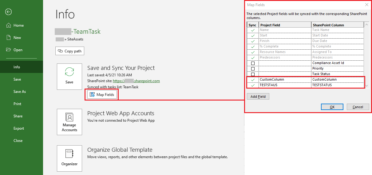 Sync error Microsoft Project Sharepoint Task List (confusing error message) - Microsoft Q&A