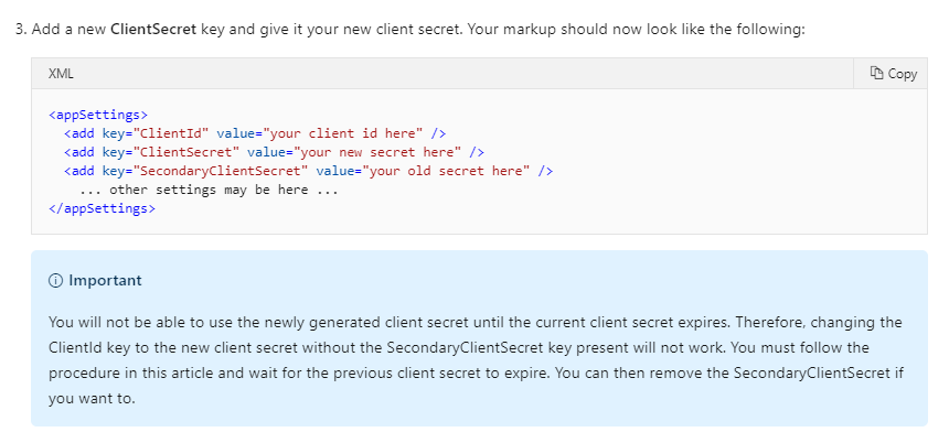 How i can reset the ClientSecret for our App even if it is not expired - Microsoft Q&A