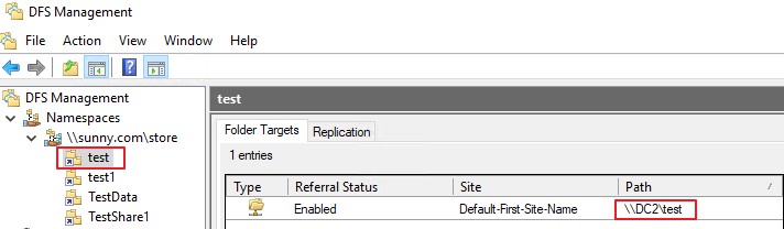 Failed create dfs folder and target - Microsoft Q&A Failed create dfs folder and target - Microsoft Q&A