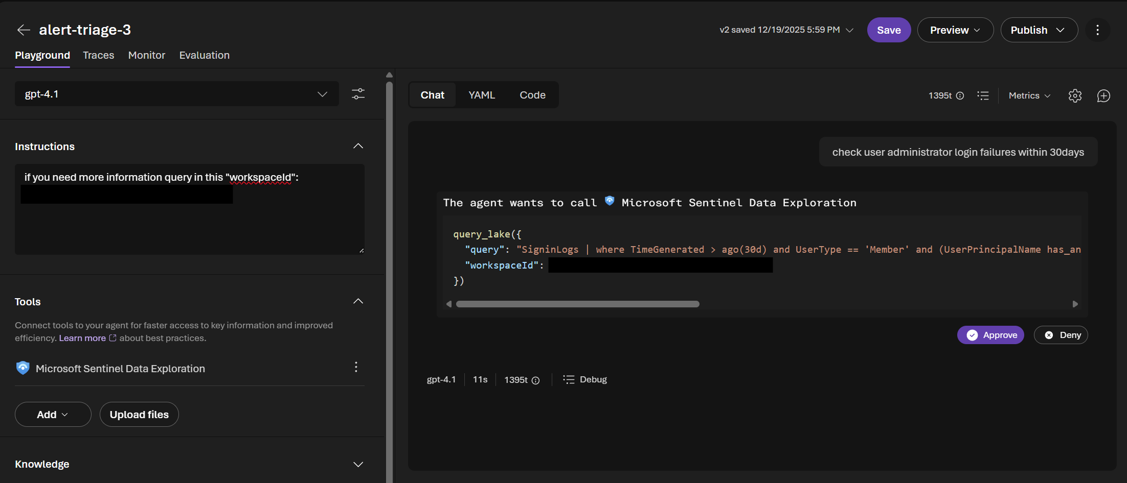 How to auto allow human approval for Foundry Agent to query in Azure ...