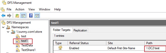 Failed Create Dfs Folder And Target Microsoft Qanda