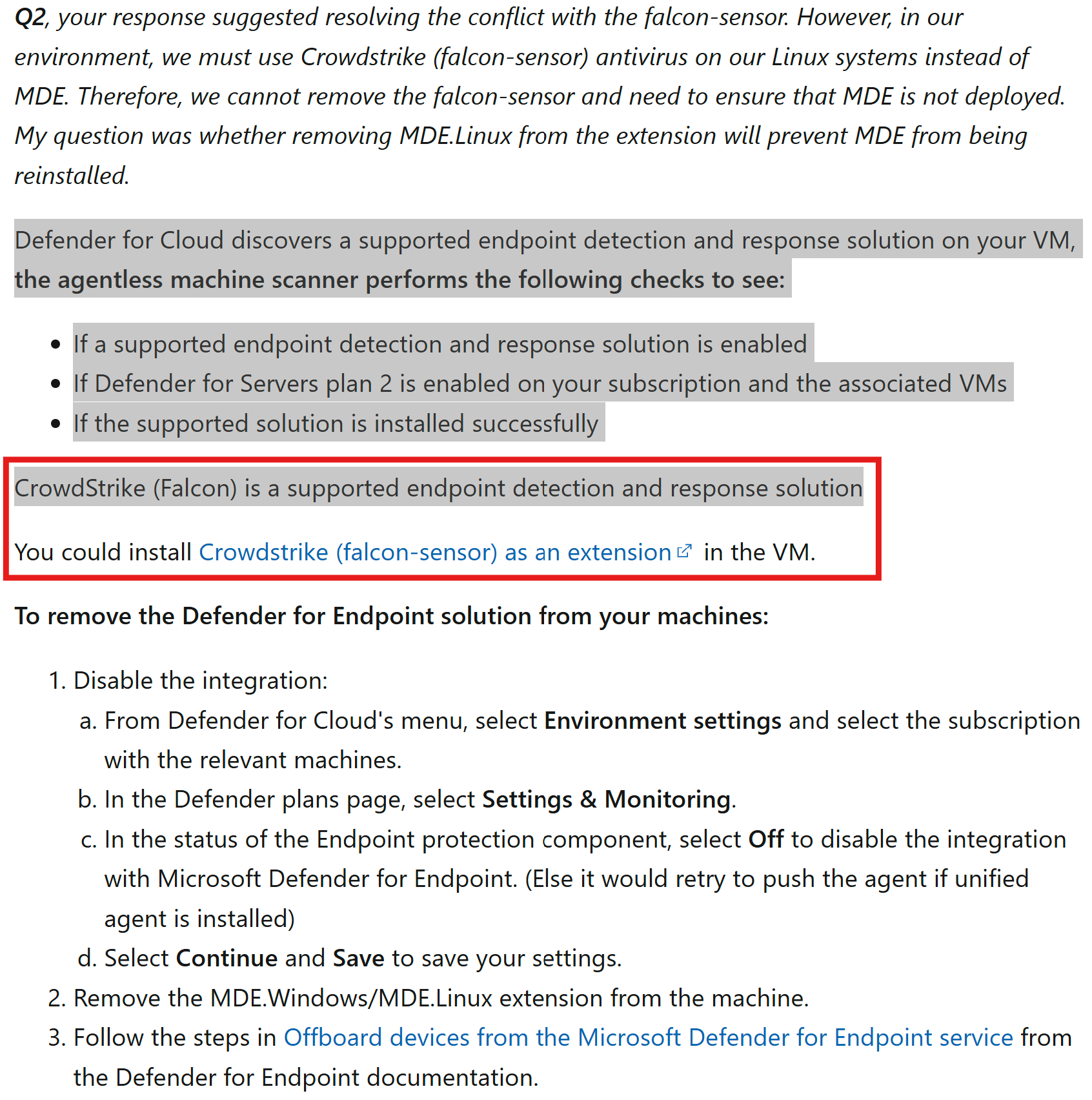 Exception Handling for Defender & Third-Party EDR Conflict - Microsoft Q&A