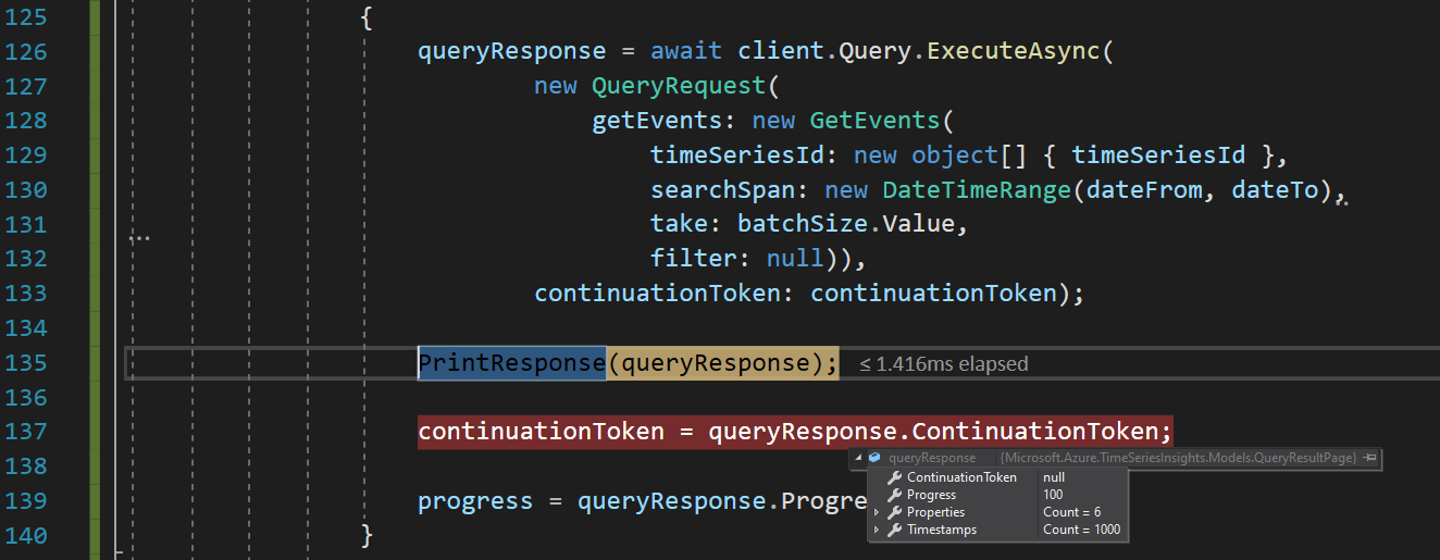 Getevents Continuation Token Not Returned Microsoft Qanda