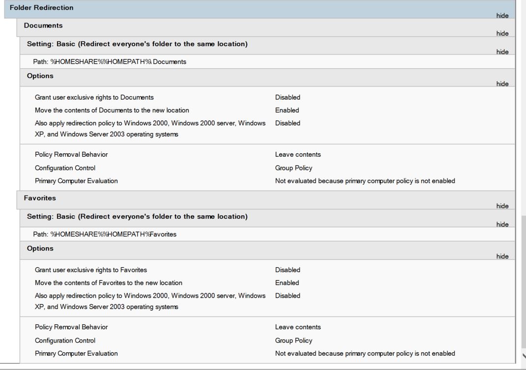Group Policy Folder Redirection Issues - Microsoft Q&A