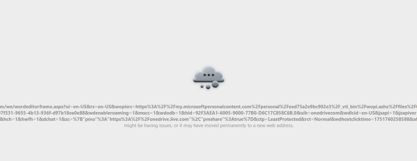 Why do I keep getting a cloud waiting symbol when I try to open a doc ...