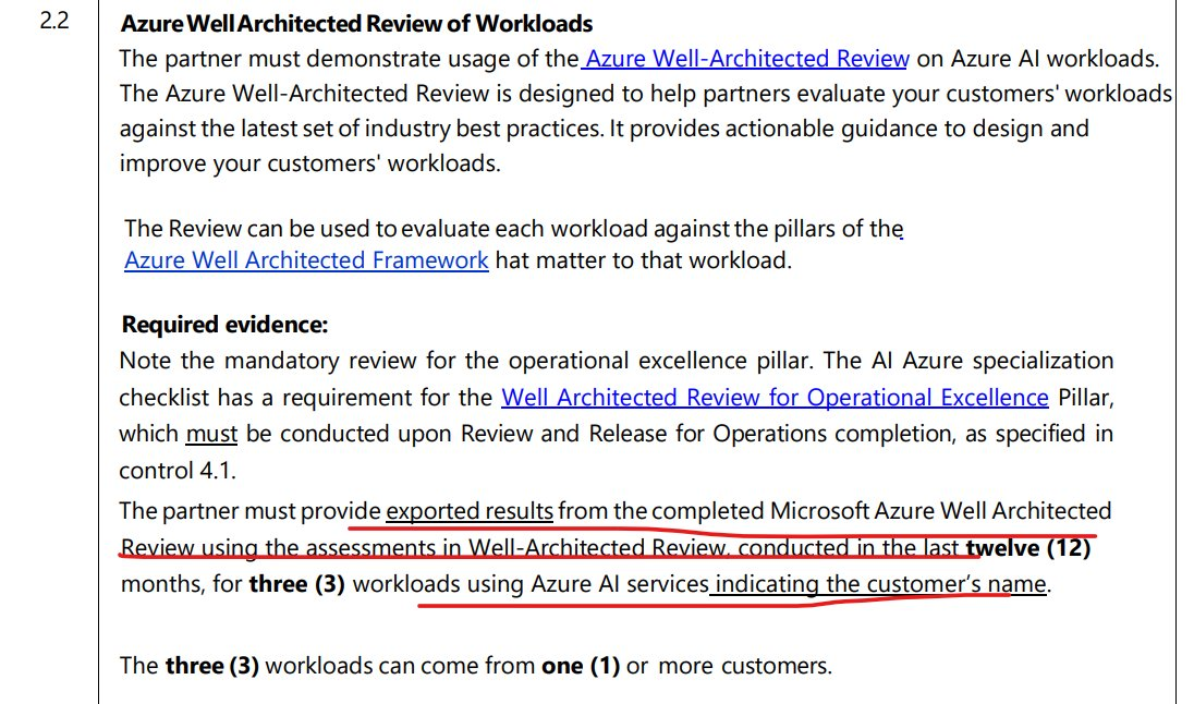 Assistance Needed for Azure AI Workload Well-Architected Assessment ...